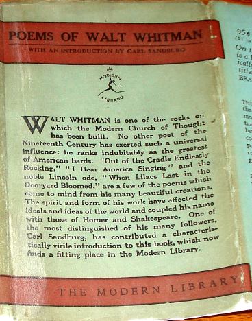Walt Whitman in The Modern Library